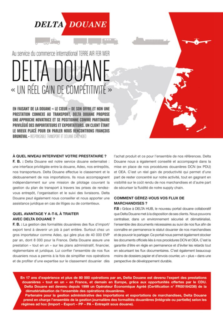 Delta Douane dans Douane Magazine n°8 | Deltadouane / ALS Douane France